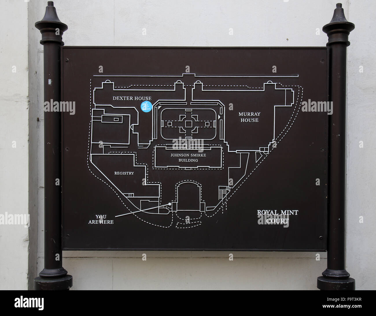 the old royal mint court map london Stock Photo - Alamy