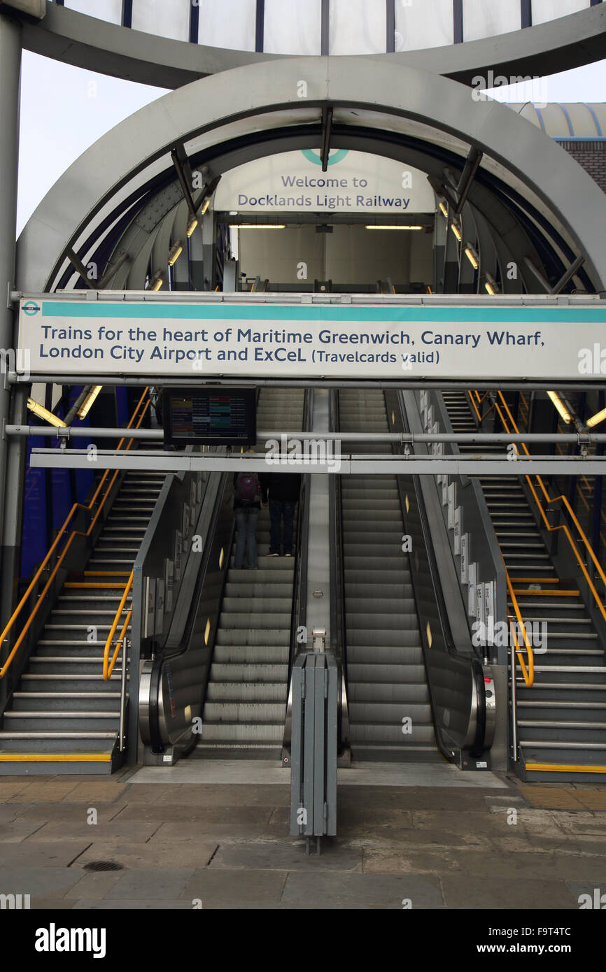 tower gateway DLR railway station entrance London Stock Photo - Alamy