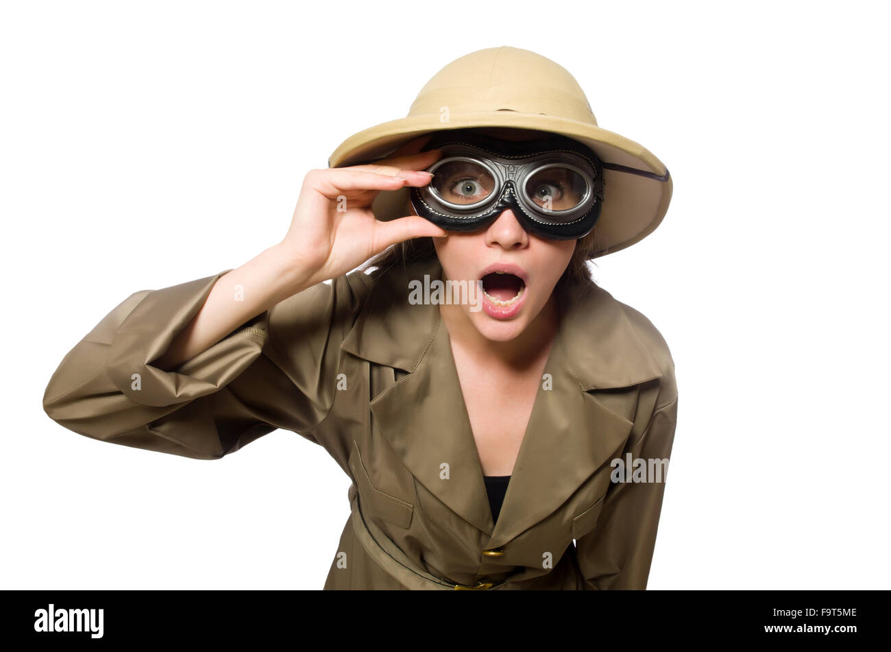 Woman wearing aviator goggles hi-res stock photography and images - Alamy