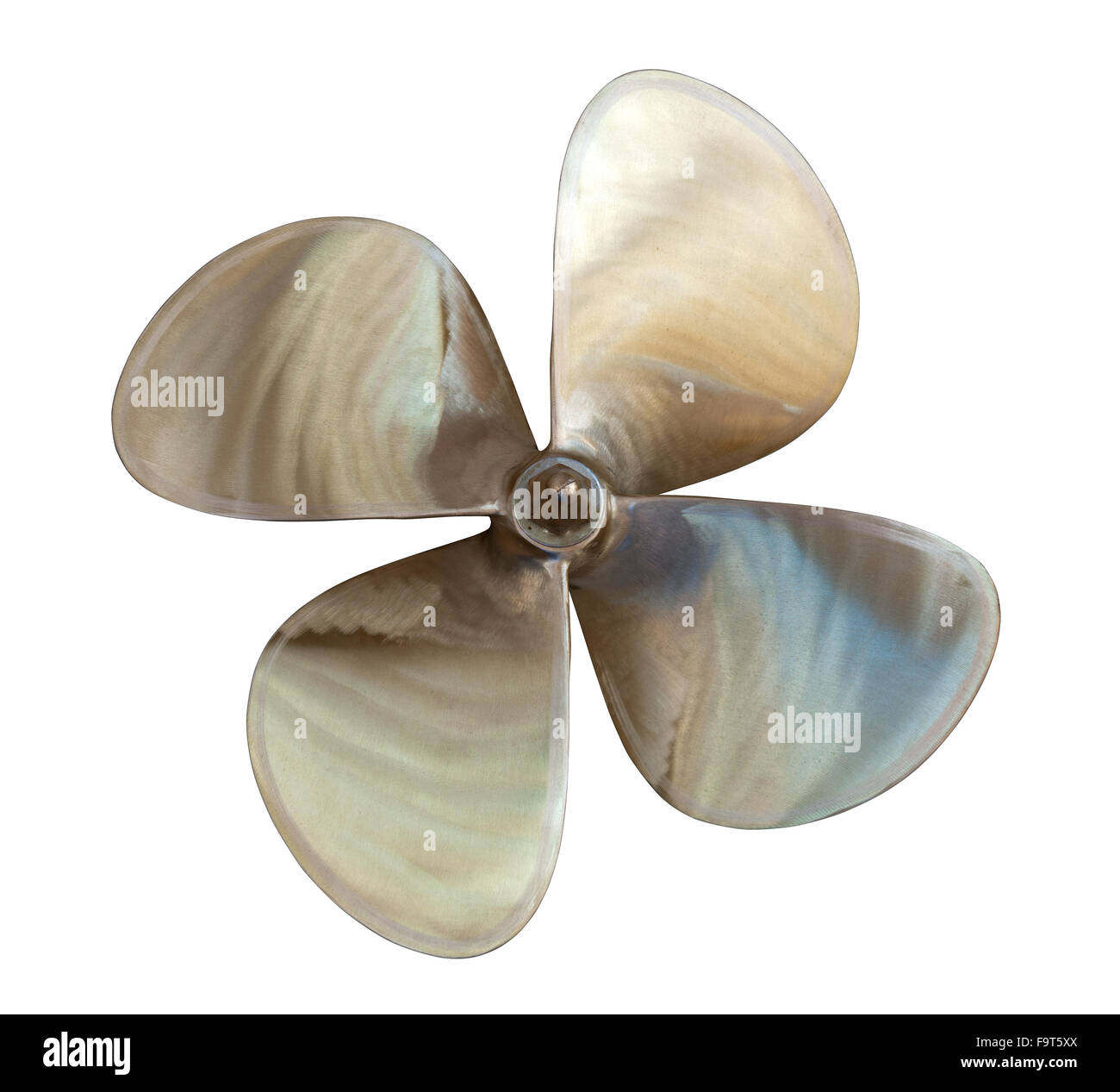 four-bladed propeller. Isolated over white background Stock Photo - Alamy