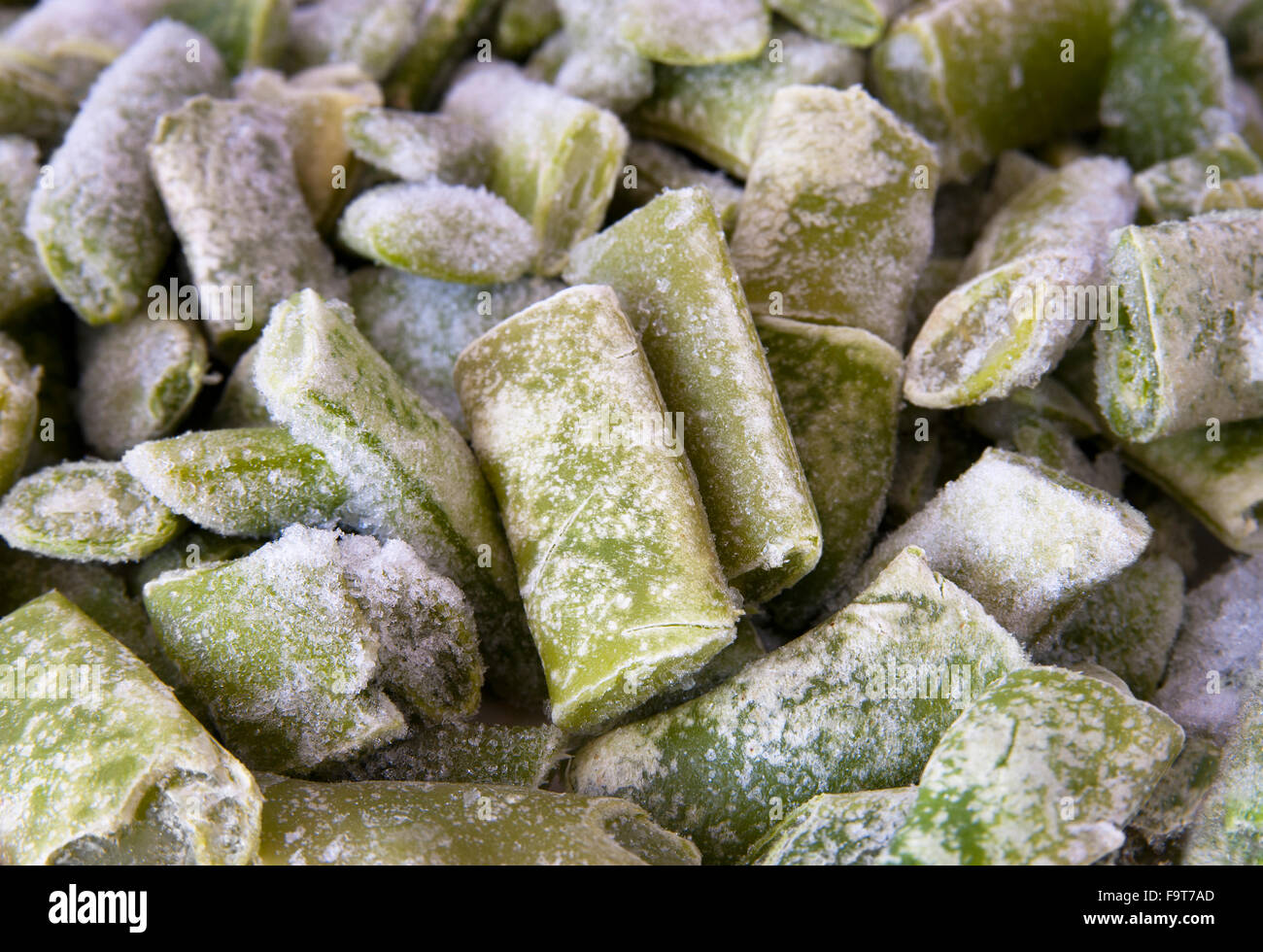 Romano beans deep - frozen Stock Photo - Alamy