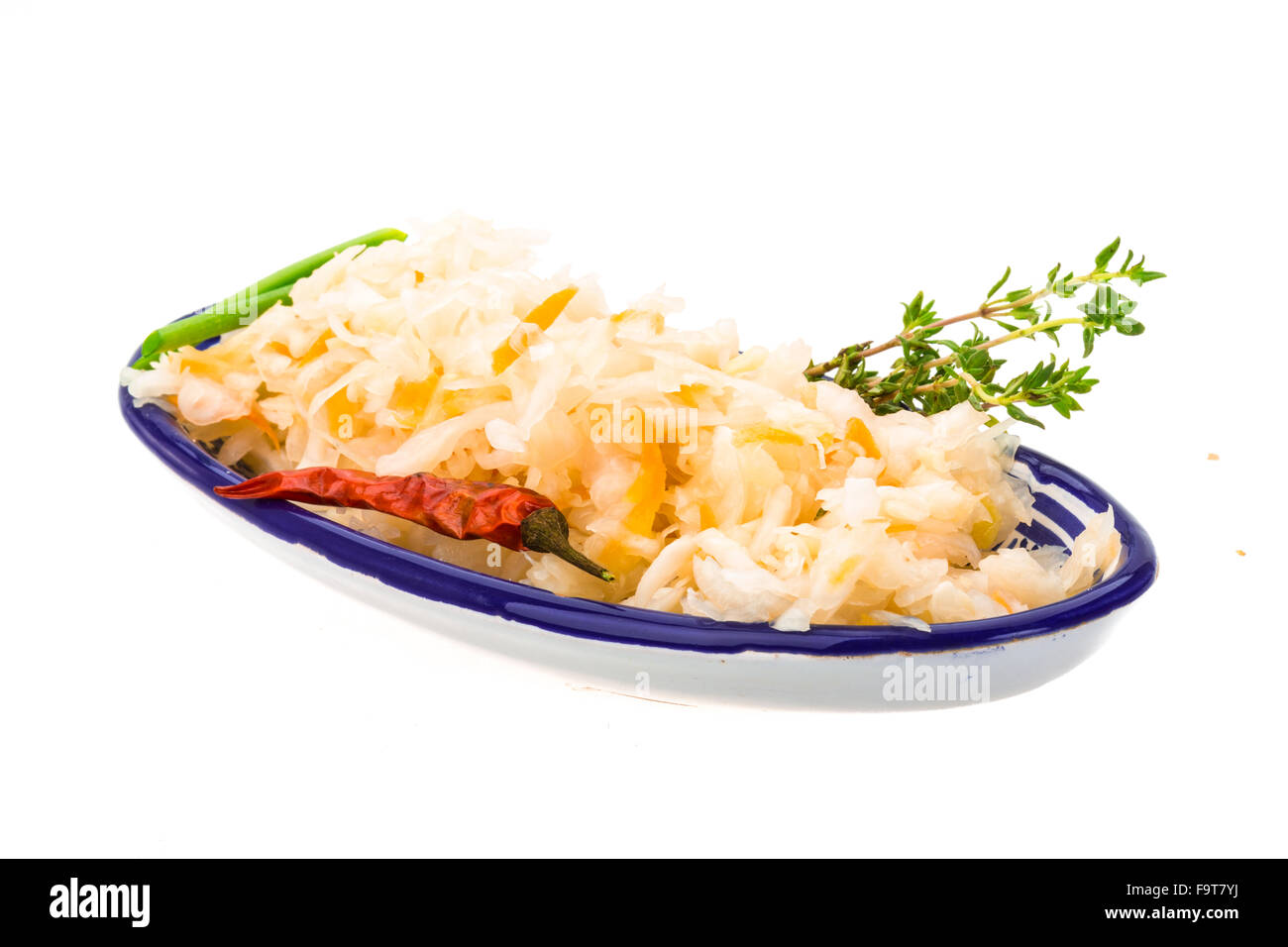 Fermented cabbage with thyme Stock Photo - Alamy