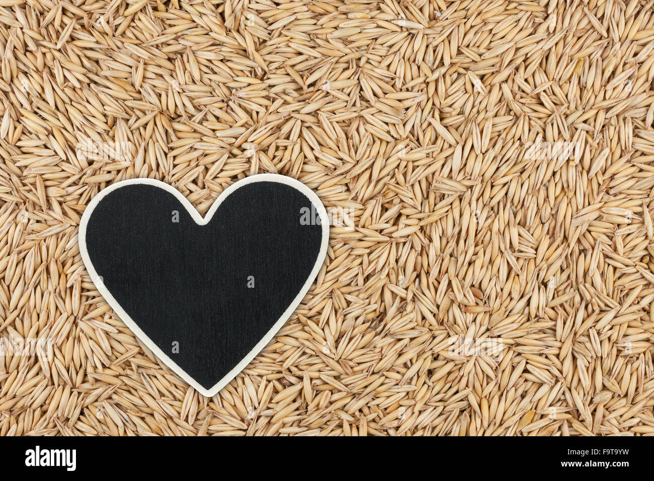 Heart pointer, the price tag lies on grains oats, with space for your ...