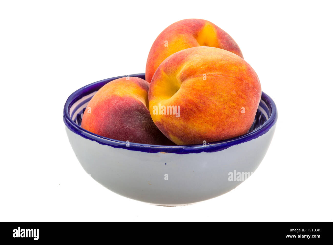 Bright ripe peaches isolated Stock Photo - Alamy