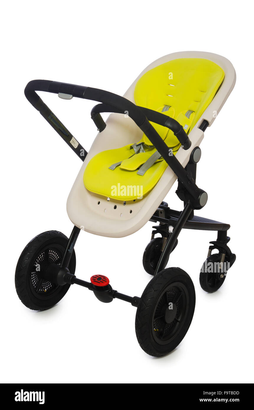 Child pram isolated on the white background Stock Photo - Alamy