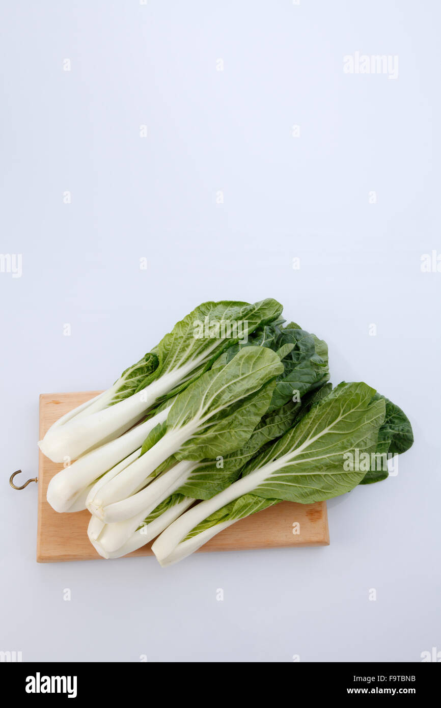 pak choy (chinese cabbage) isolated on white Stock Photo - Alamy