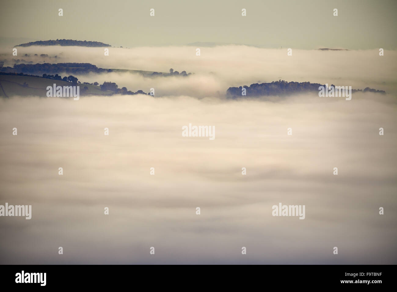 Hills Covered in Fog, Foggy Landscape Stock Photo - Alamy