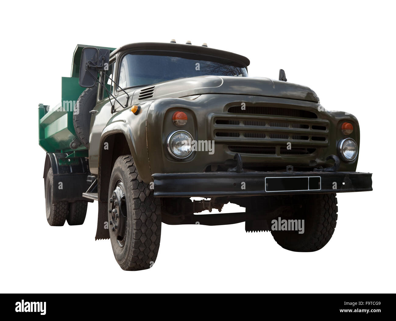 Vintage Soviet truck. Isolated over white background Stock Photo - Alamy