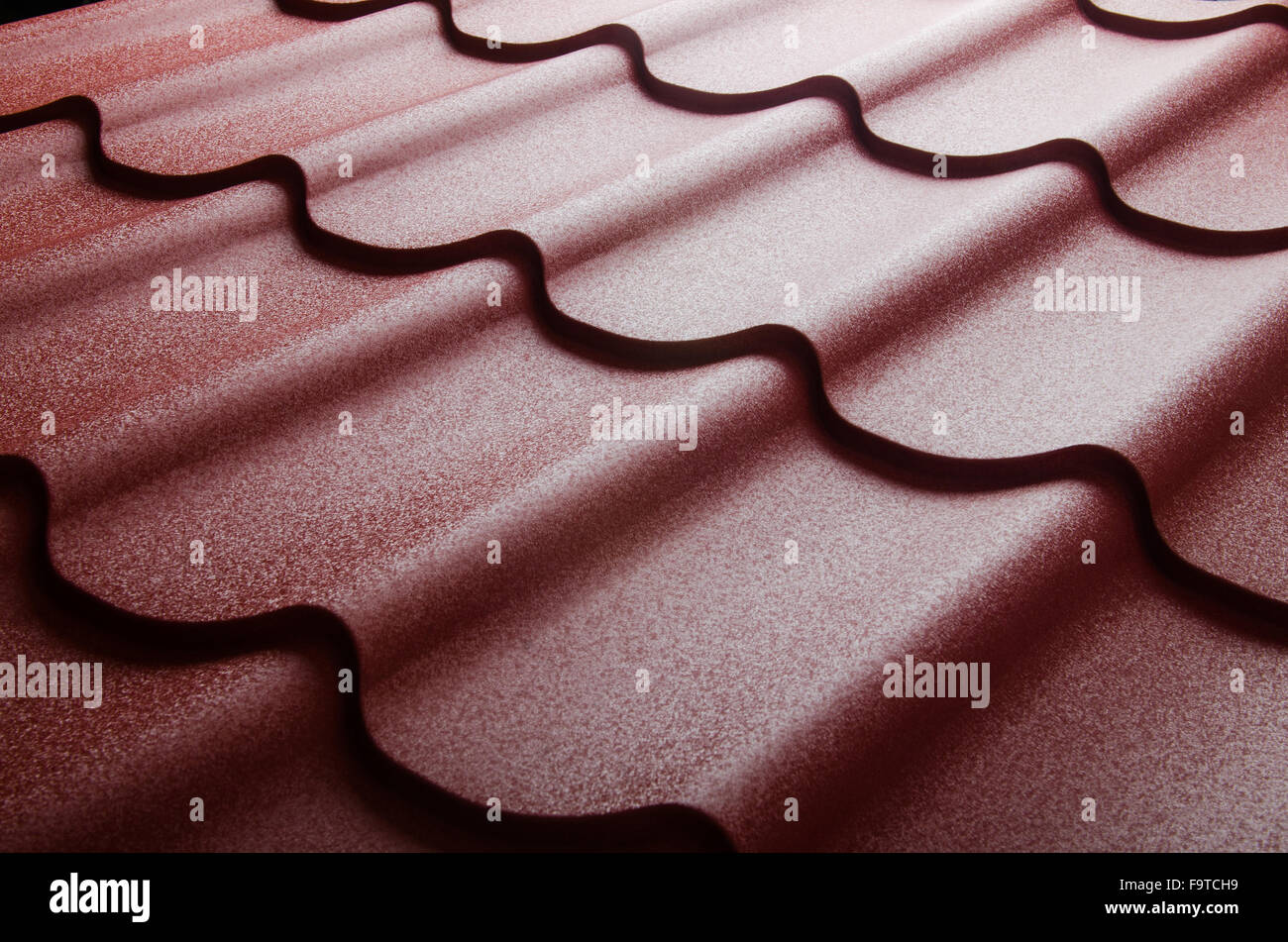 Close up of metal roof tile Stock Photo - Alamy