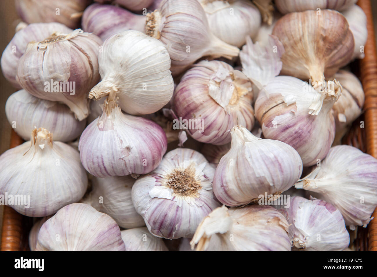 Collection of garlic cloves at market Stock Photo - Alamy