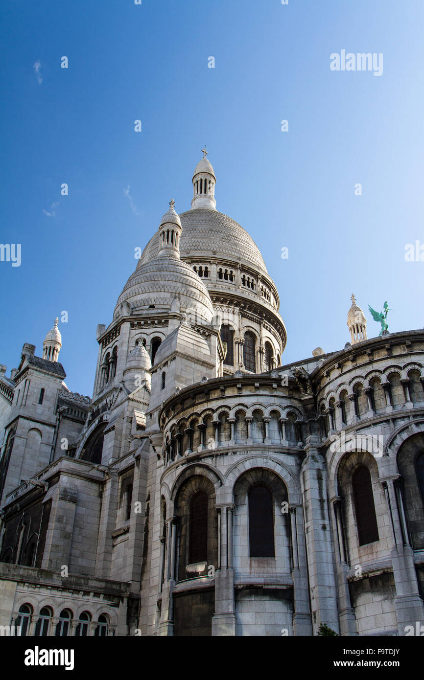 The external architecture of Sacre Coeur, Montmartre, Paris, France ...