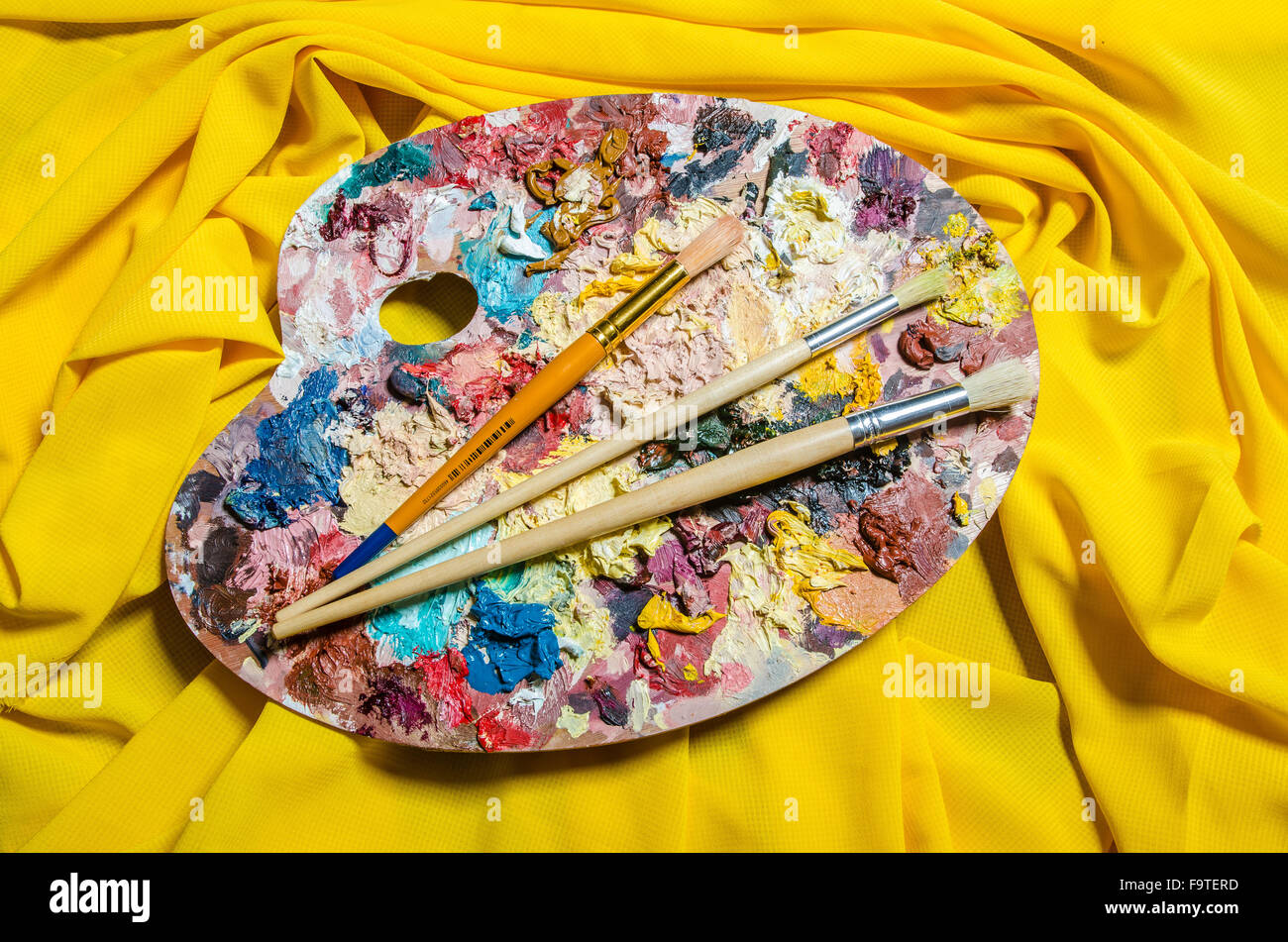 Artist palette in art concept Stock Photo - Alamy