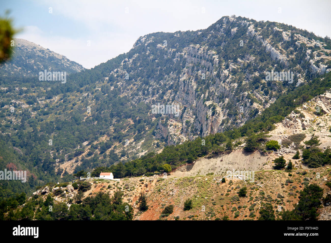 High mountain and Rocks in Greece Rhodes Stock Photo - Alamy