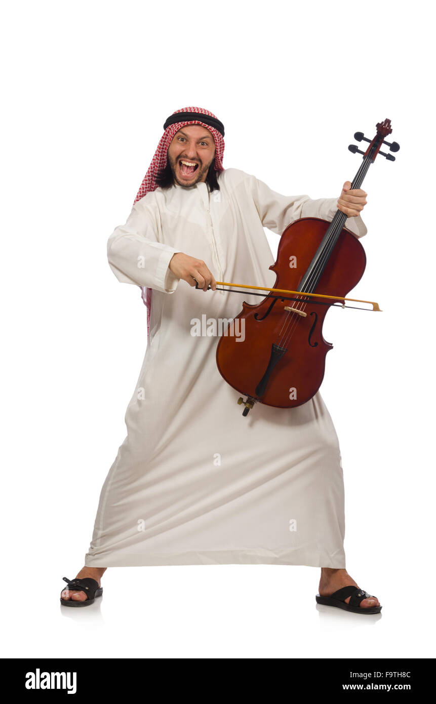 Arab man playing musical instrument Stock Photo - Alamy