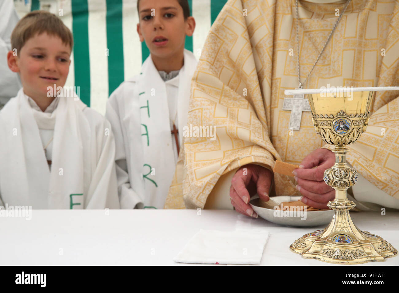 Visitation monastery. Catholic mass. Holy communion Stock Photo - Alamy