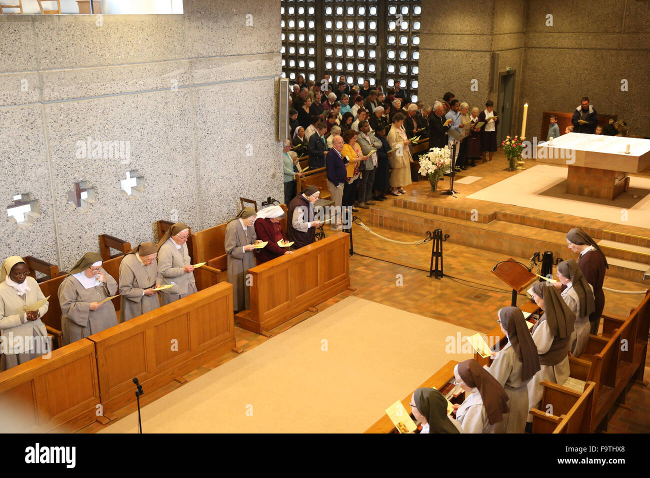 Visitation monastery. Catholic mass Stock Photo - Alamy