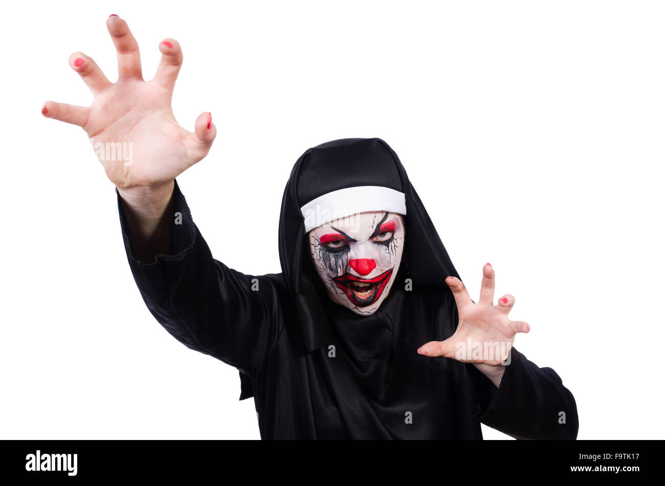 Scary nun in halloween concept Stock Photo - Alamy