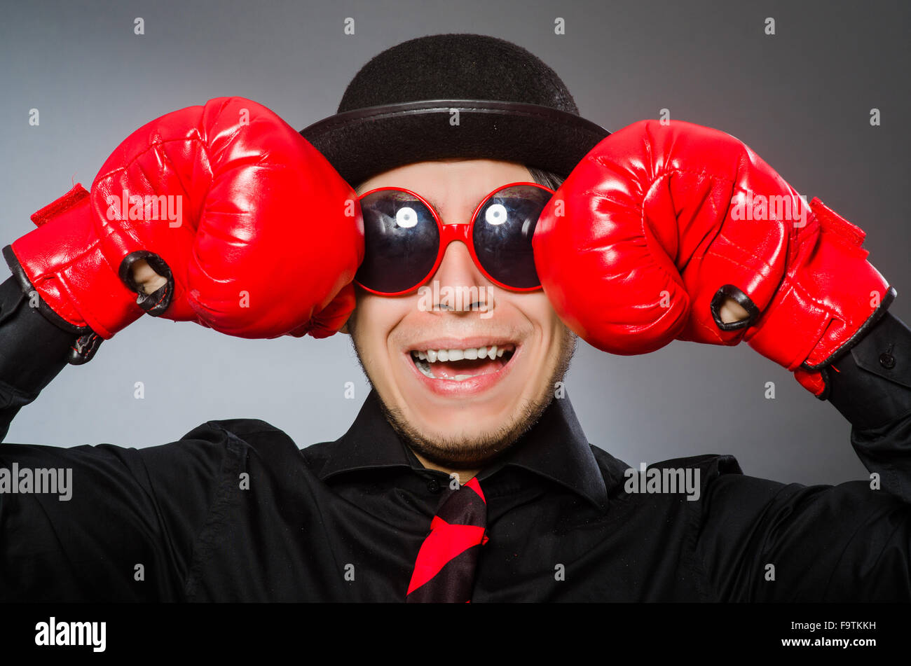 Man boxing gloves humorous hi-res stock photography and images - Alamy