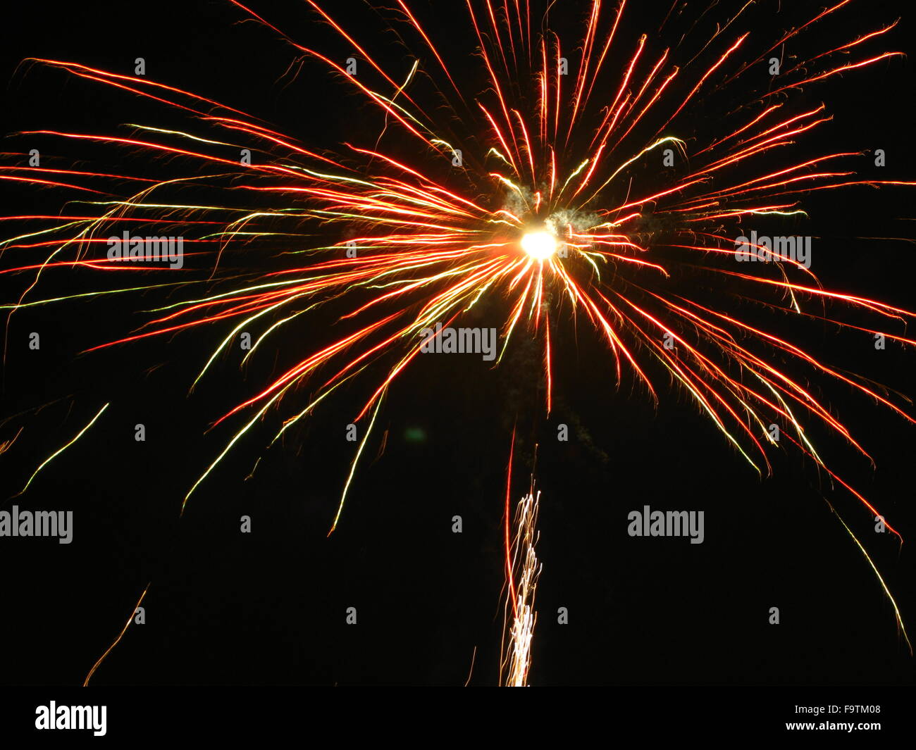 Fire work at New Year`s eve Stock Photo - Alamy