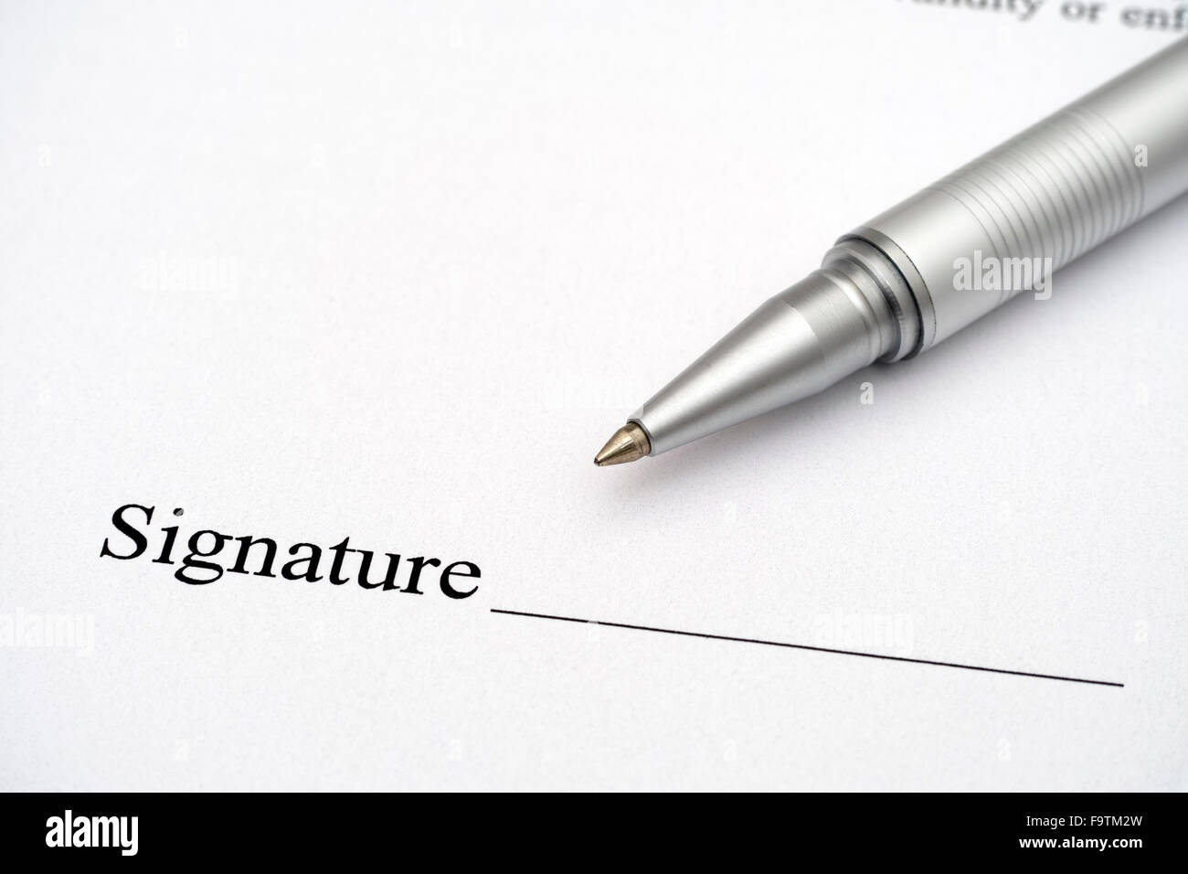 Ready for signature hi-res stock photography and images - Alamy
