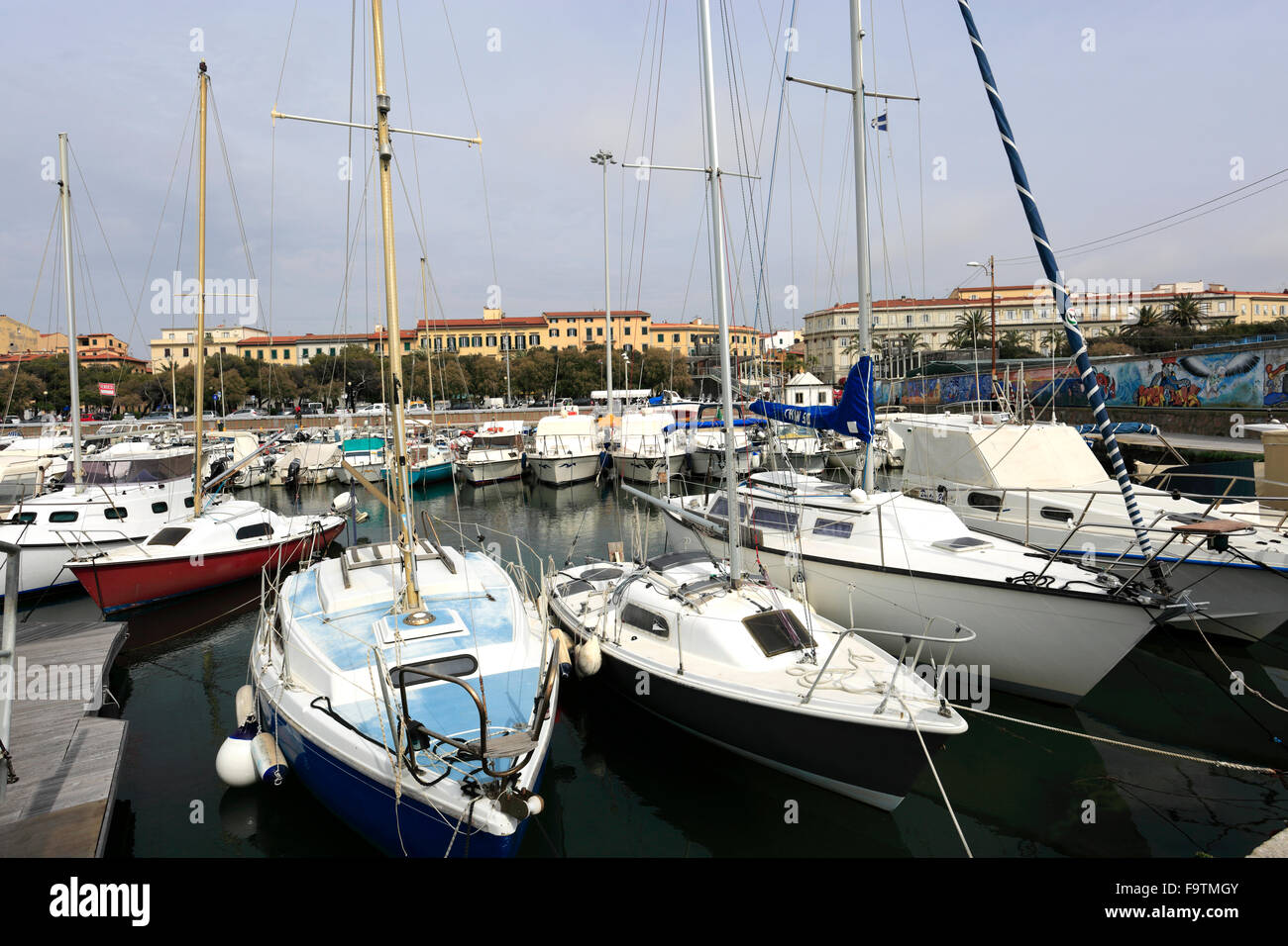 Boats along the Porticolo N Sauro, Royal Canal, Venezia Nuovo Quarter ...