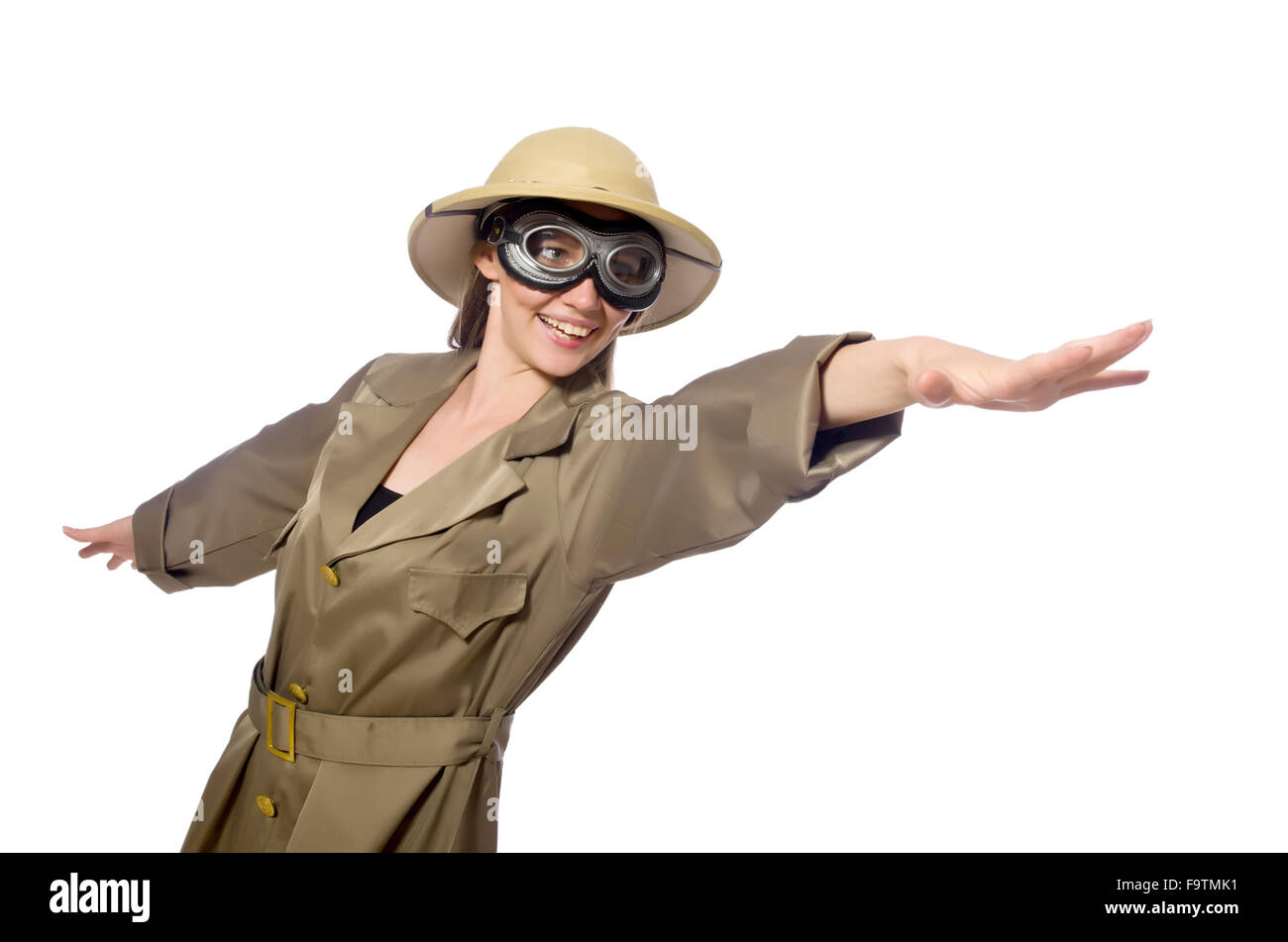Woman wearing aviator goggles hi-res stock photography and images - Alamy