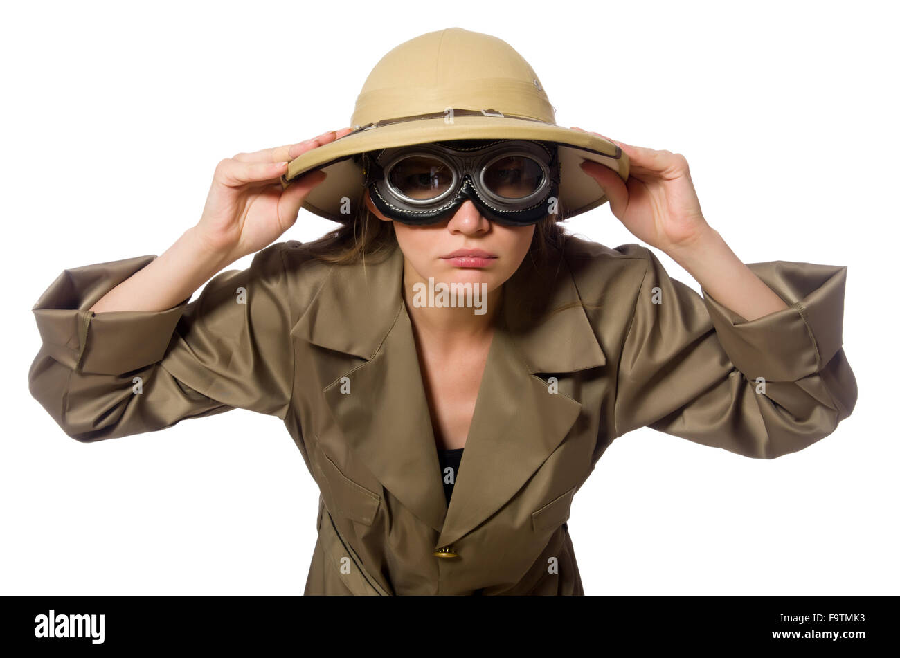 Woman wearing aviator goggles hi-res stock photography and images - Alamy