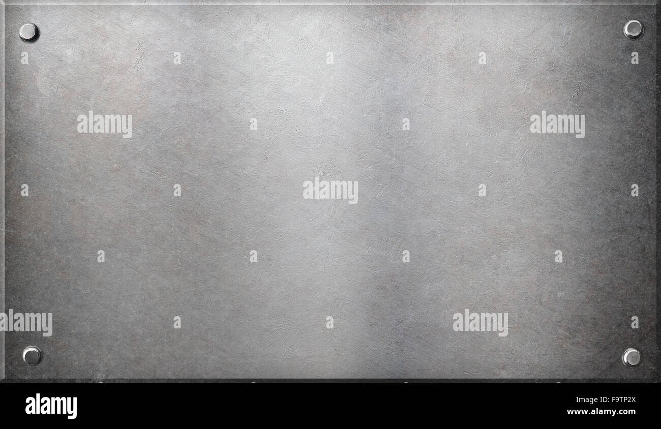 old metal plaque with rivets Stock Photo - Alamy