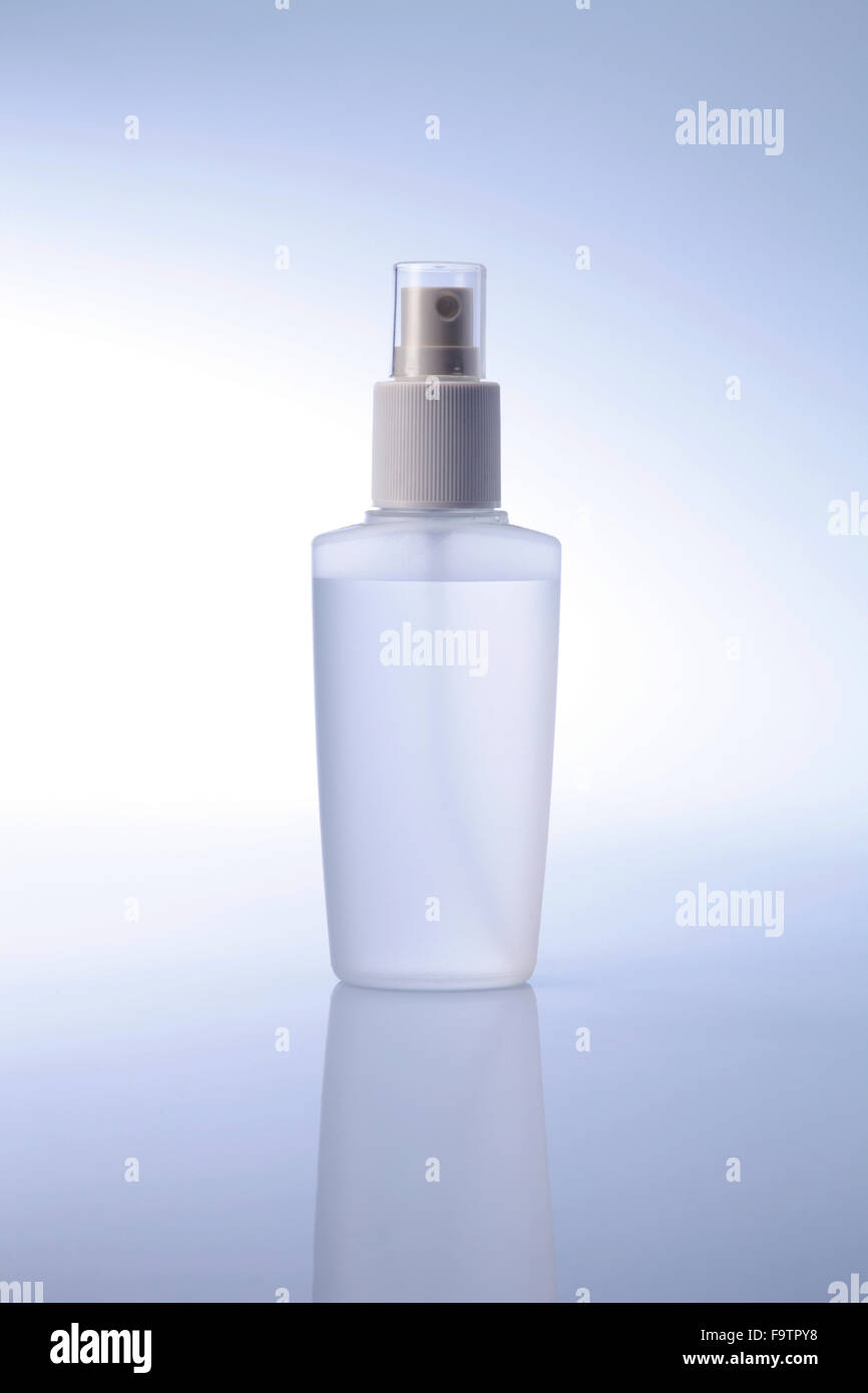 White container of spray bottle isolated over white background Stock ...