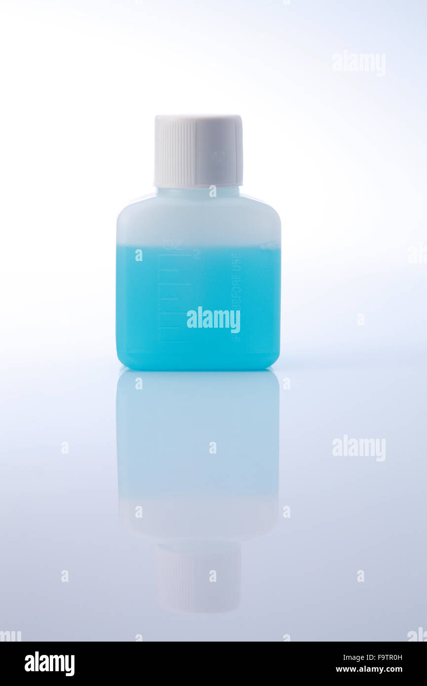 liquid medicine in the plastic bottle Stock Photo - Alamy