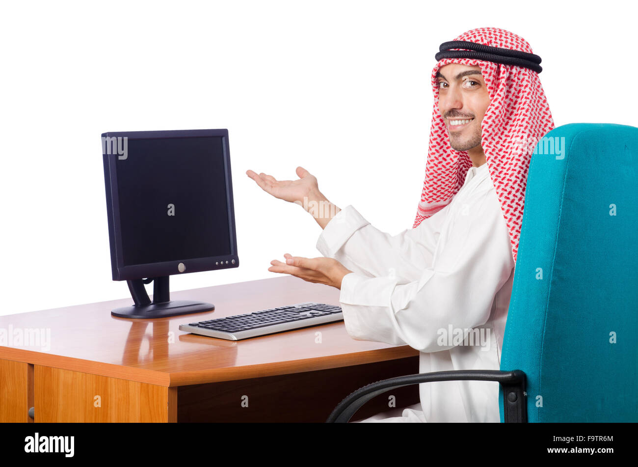 Arab man working in the office Stock Photo - Alamy
