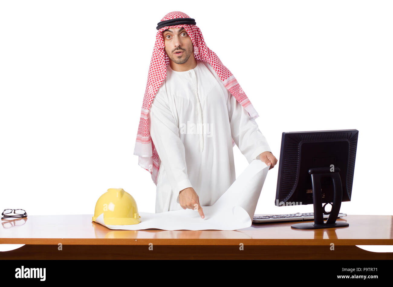 Arab man working in the office Stock Photo - Alamy