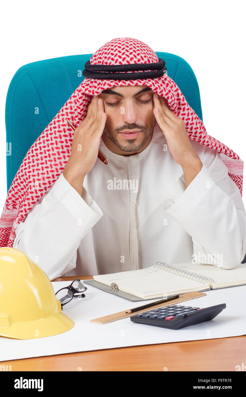 Arab man working in the office Stock Photo - Alamy