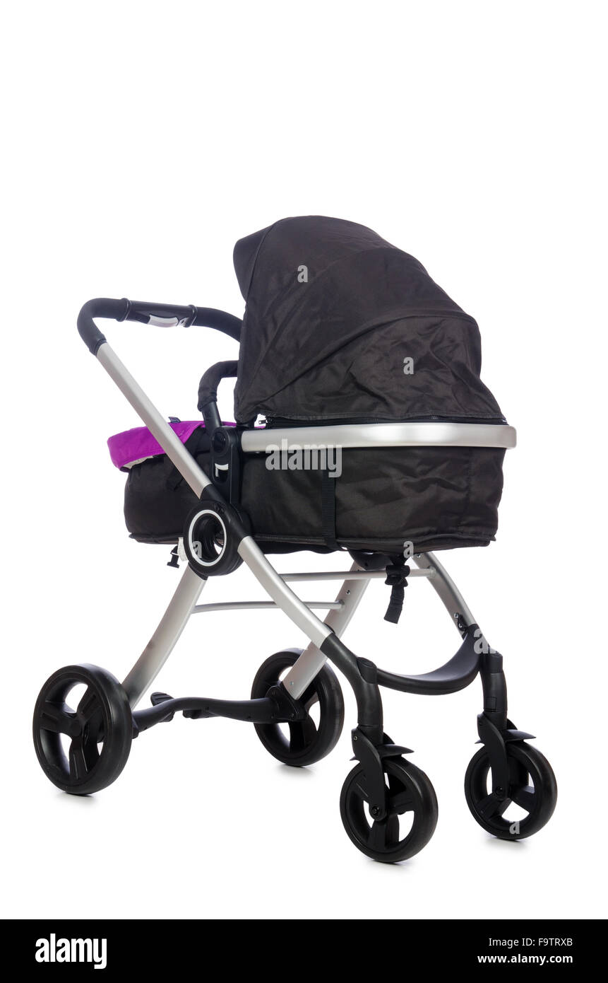 Child pram isolated on the white background Stock Photo - Alamy