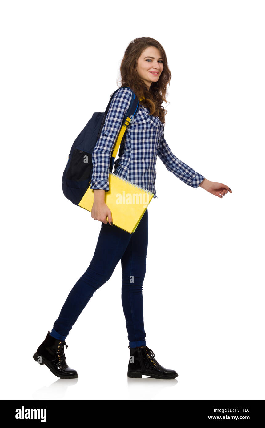 Student Rushing To Class Cut Out Stock Images & Pictures - Alamy