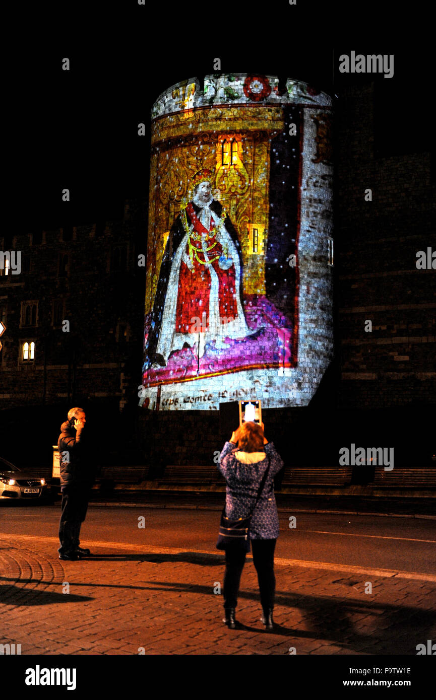 Windsor castle christmas lights hi-res stock photography and images - Alamy