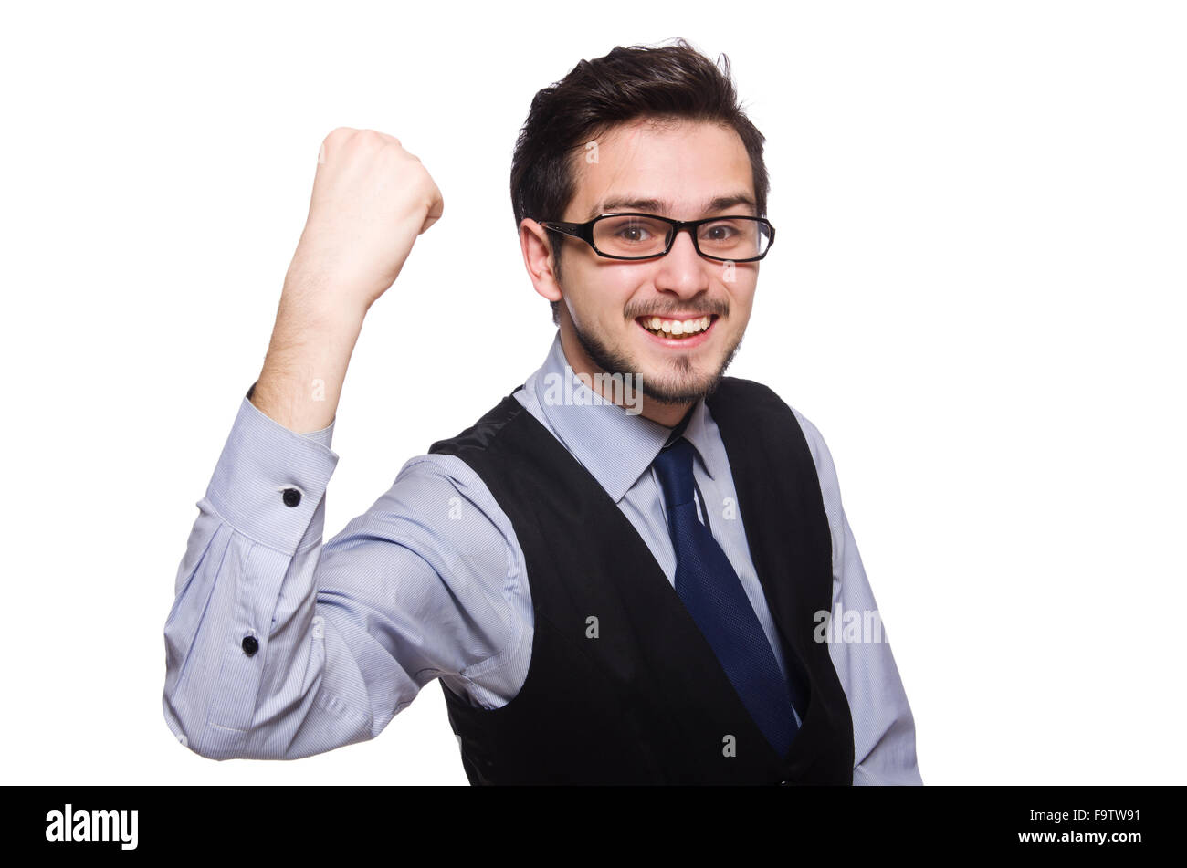 Young businessman isolated on white Stock Photo - Alamy