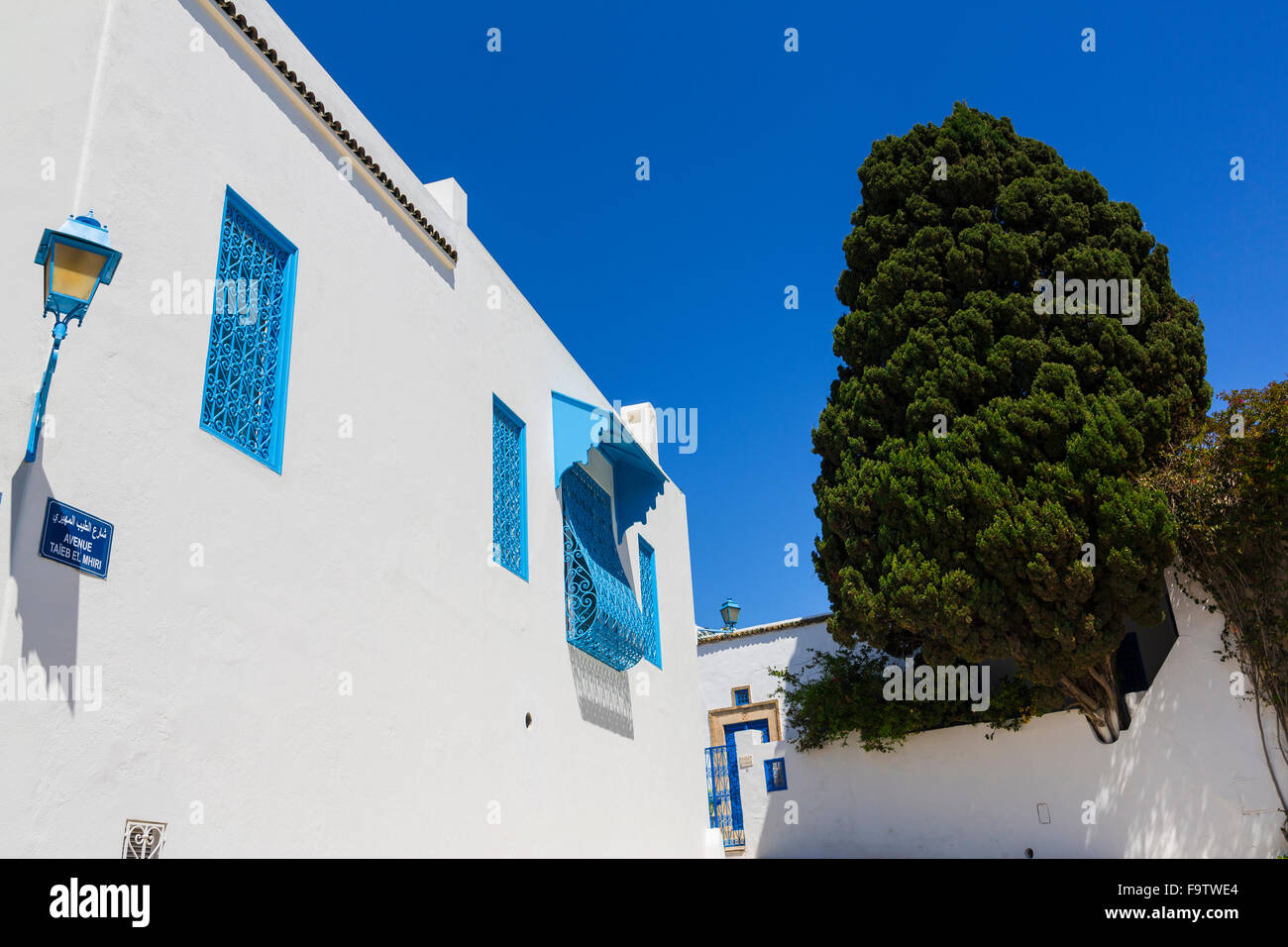 Old arabic town in Tunisia - Sidi Bu Said Stock Photo - Alamy