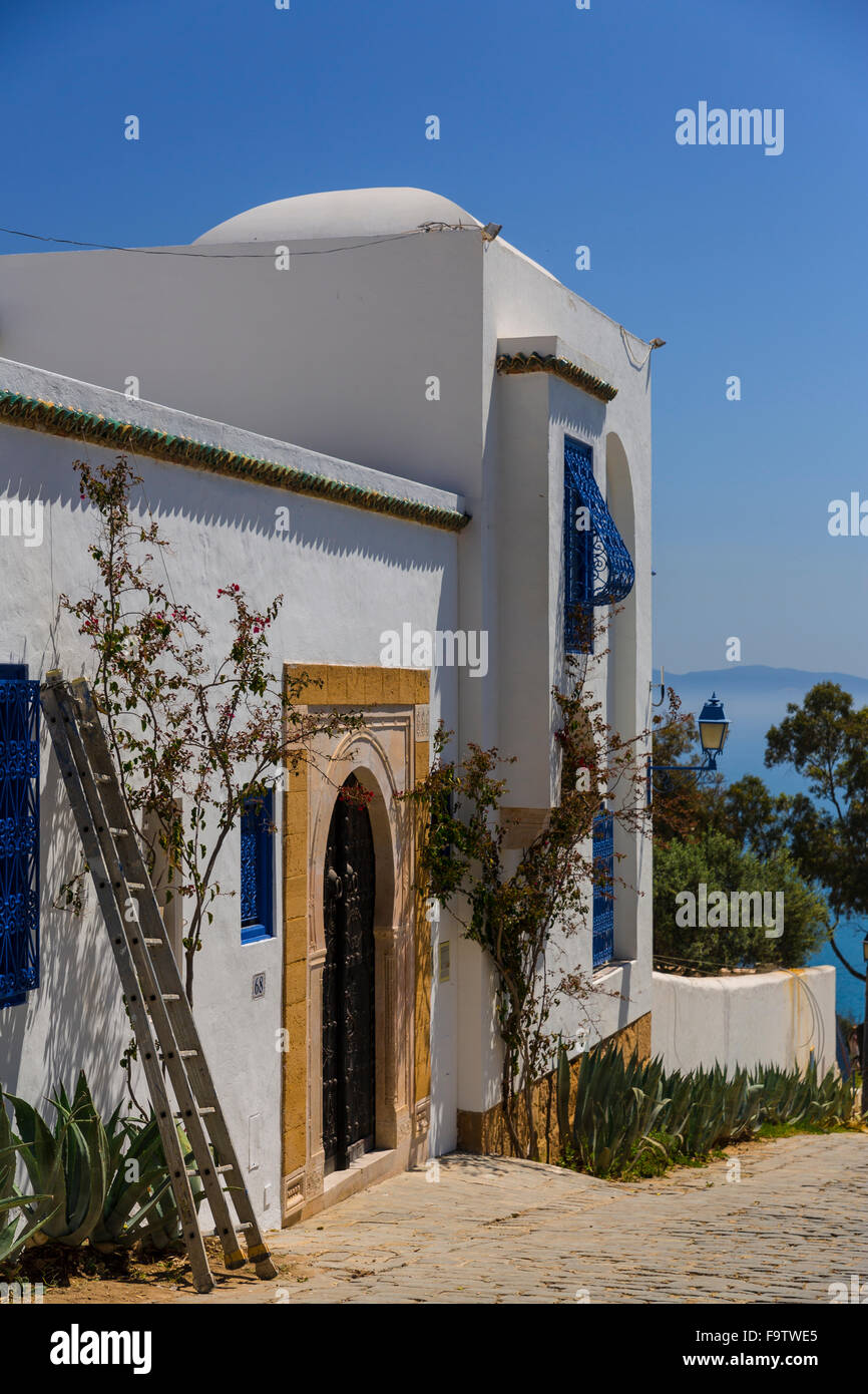 Old arabic town in Tunisia - Sidi Bu Said Stock Photo - Alamy