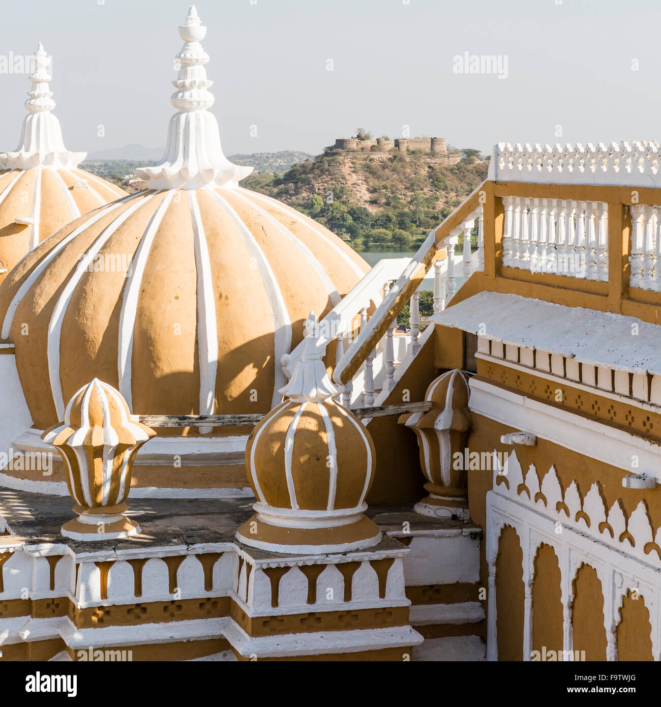 Rooftop views from the Deogarh Mahal Hotel Rajasthan Stock Photo - Alamy