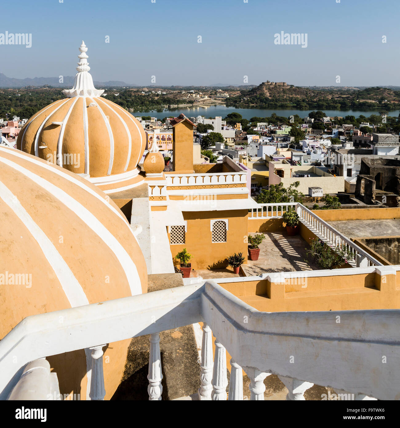 Rooftop views from the Deogarh Mahal Hotel Rajasthan Stock Photo - Alamy