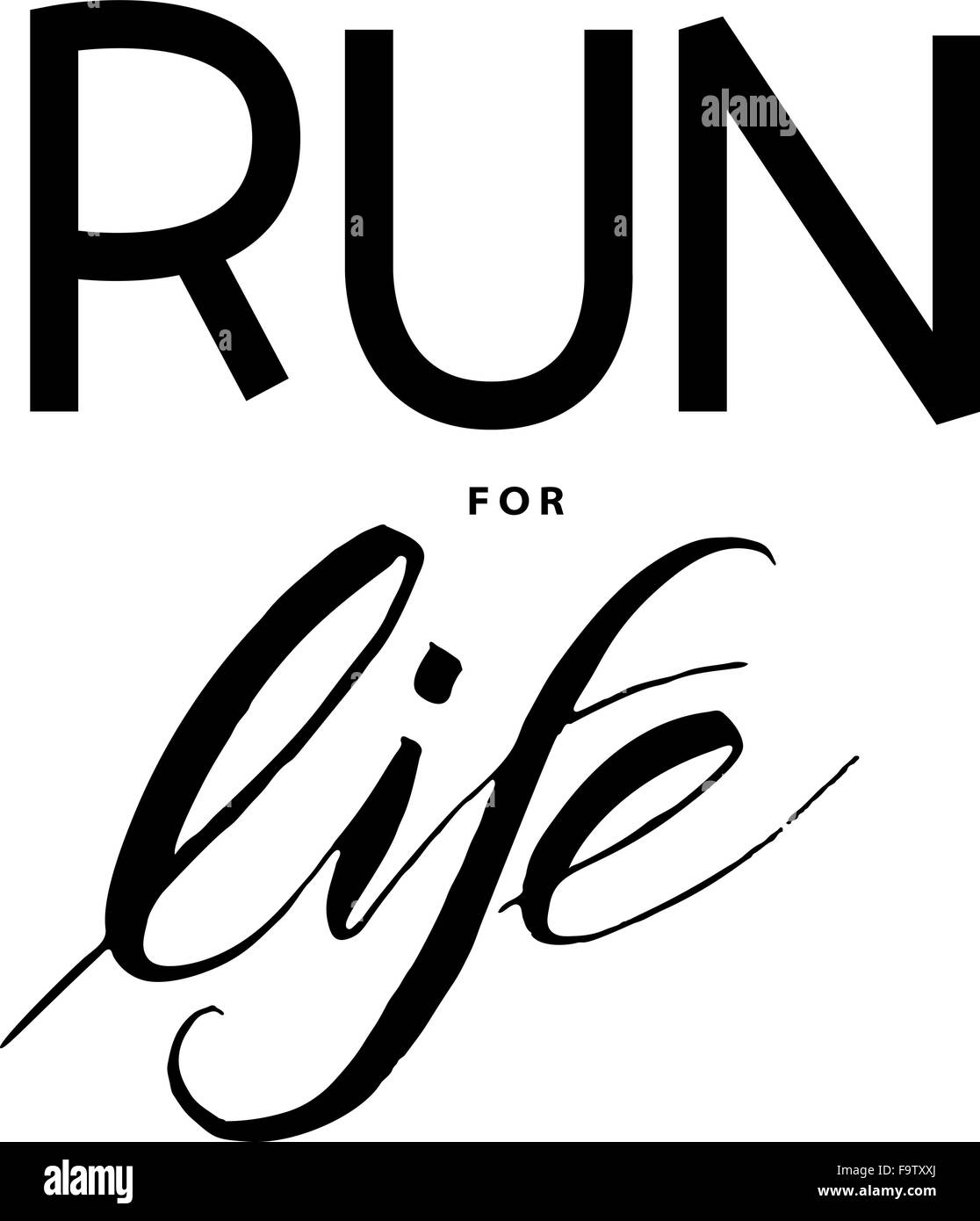 Run for Life Stock Vector Image & Art - Alamy