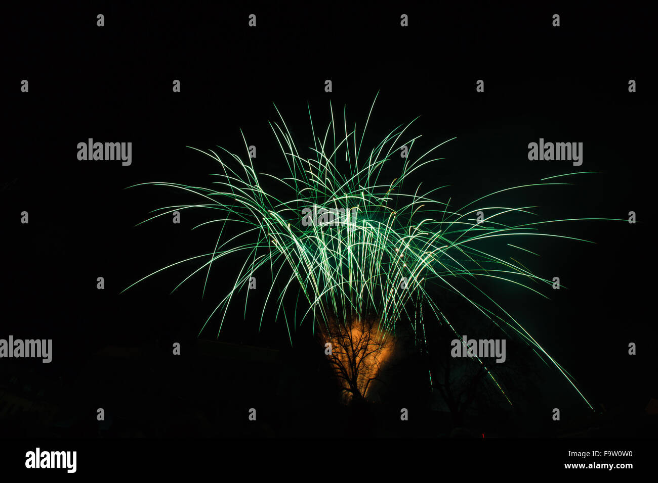Beautiful and colorful Fireworks in the night sky Stock Photo - Alamy