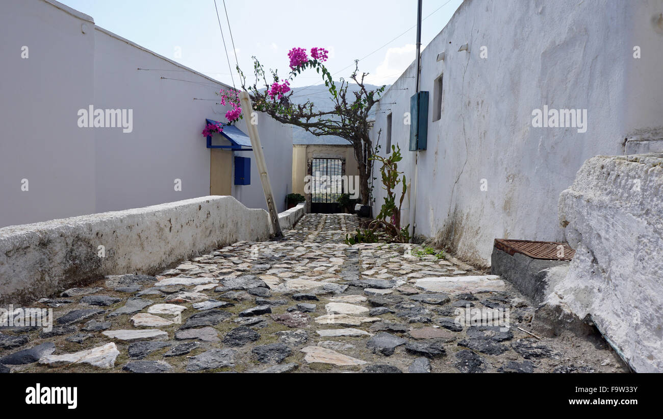 path through greece village Stock Photo - Alamy