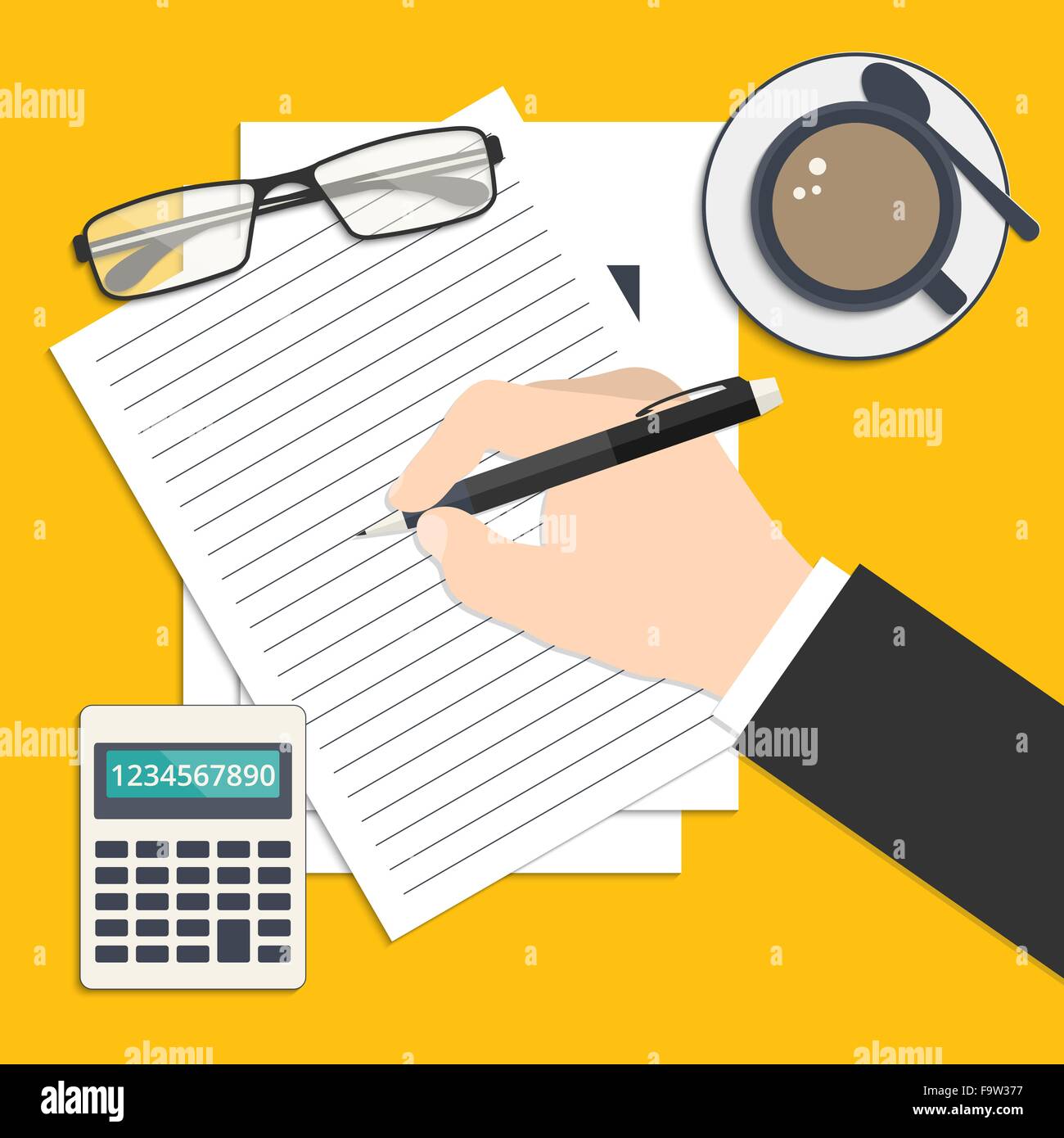 Man hand writing company Stock Vector Images - Alamy