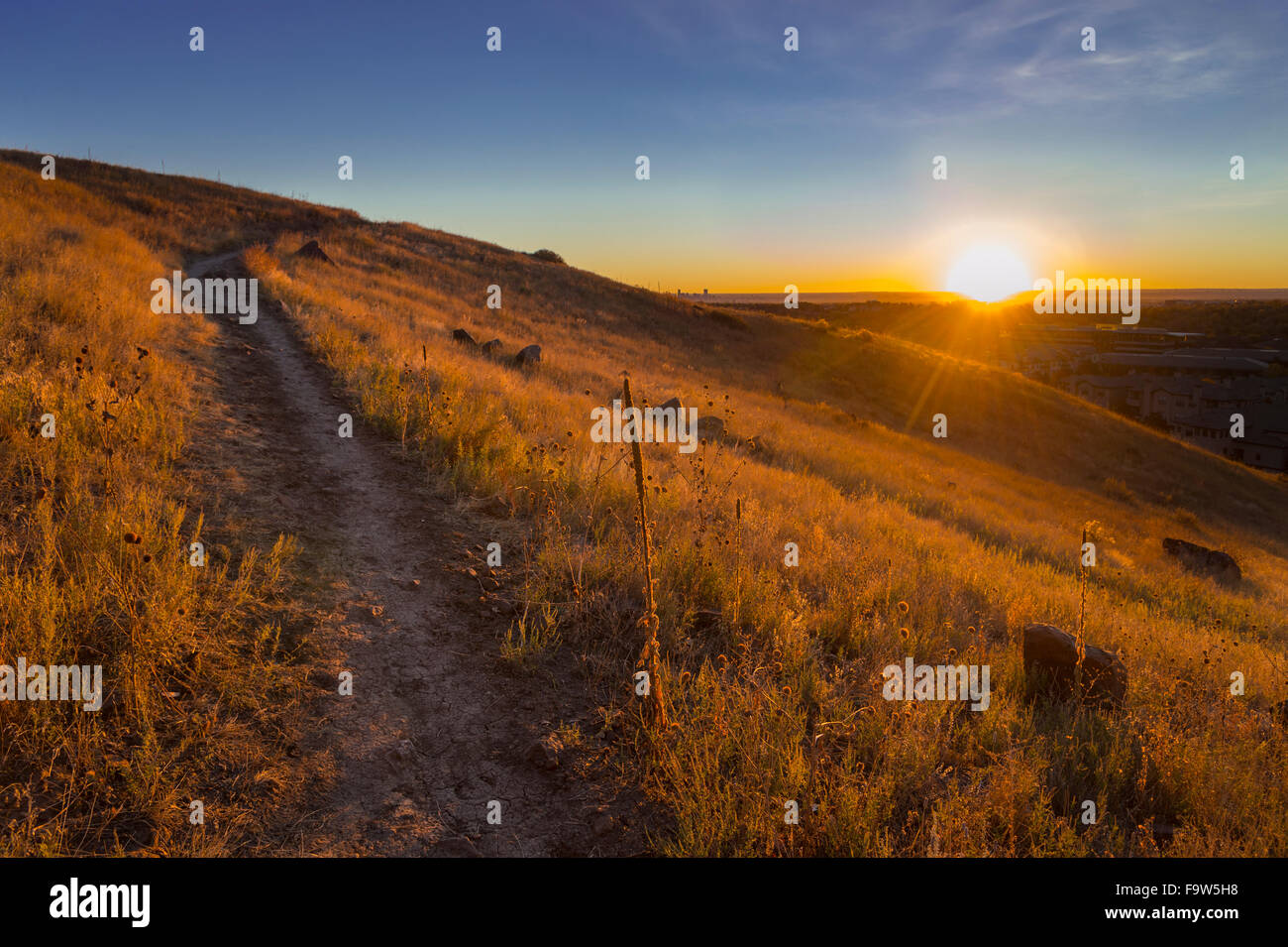 Sunrise Table Top Mesa Trail, Golden, Colorado USA Stock Photo - Alamy