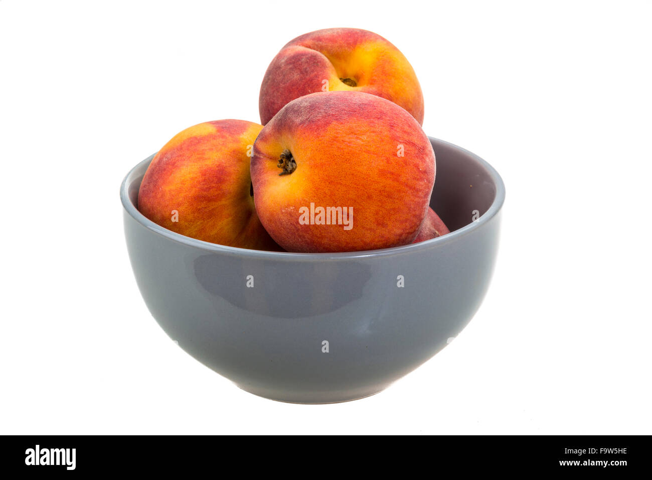 Bright ripe peaches isolated Stock Photo - Alamy