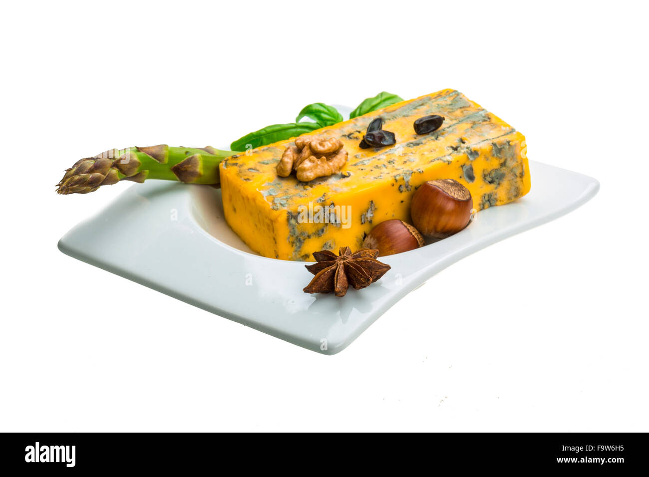Gold cheese with mould Stock Photo - Alamy