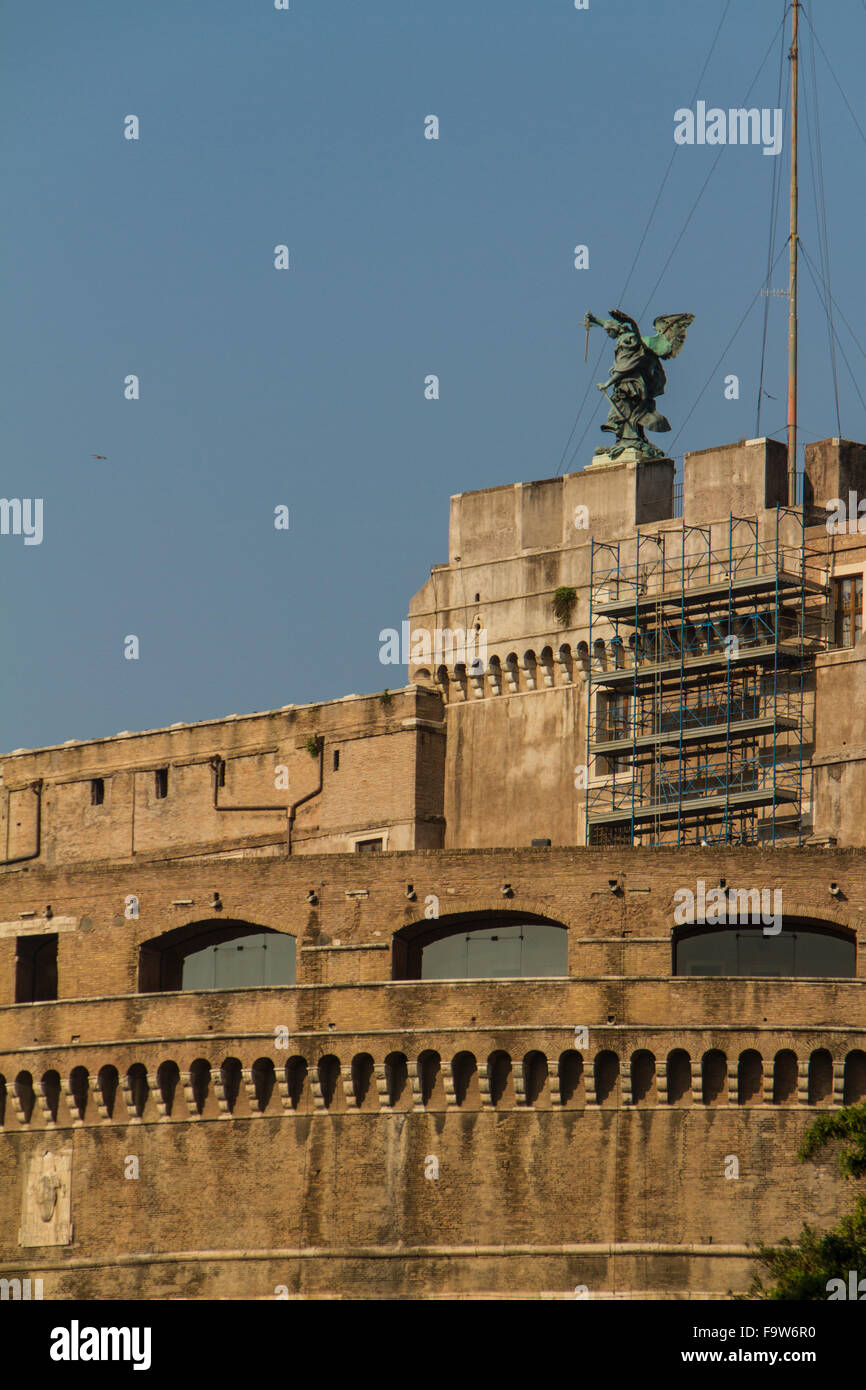 The Mausoleum of Hadrian, known as the Castel Sant'Angelo in Rome ...