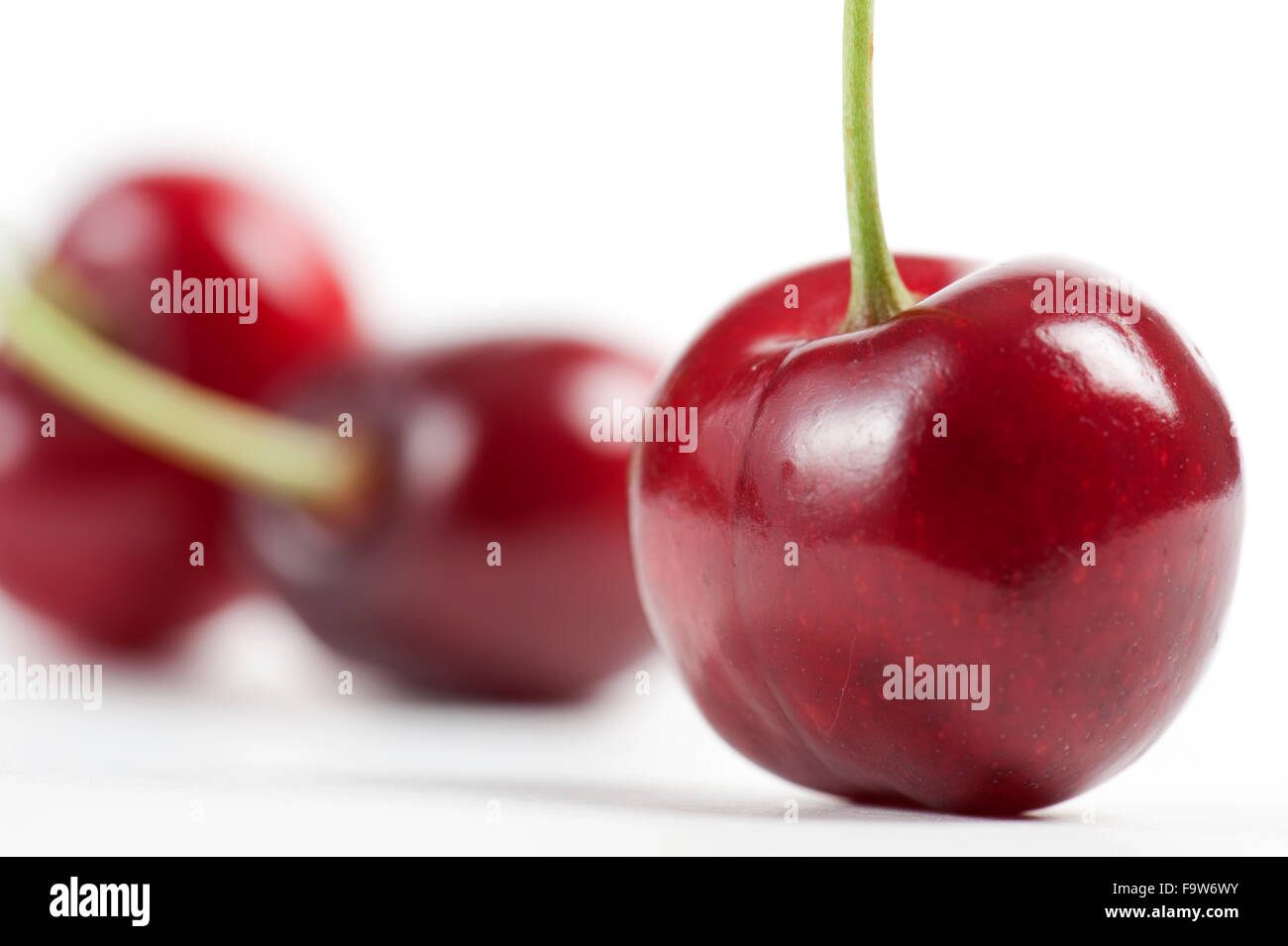 cherry, close-up on white background Stock Photo - Alamy